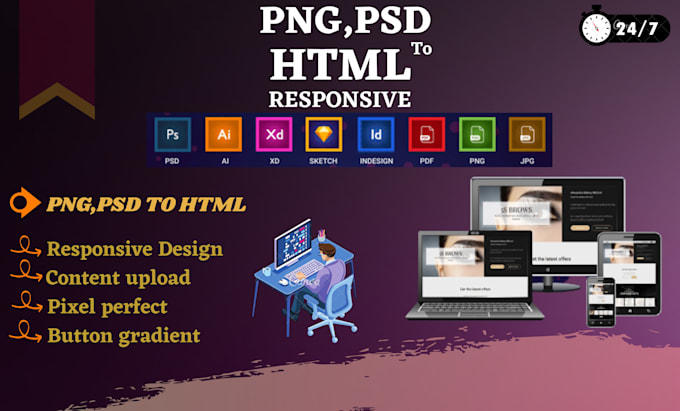 Convert psd to html css responsive page by Burhanabdal | Fiverr Convert psd to html css responsive page by Burhanabdal | Fiverr