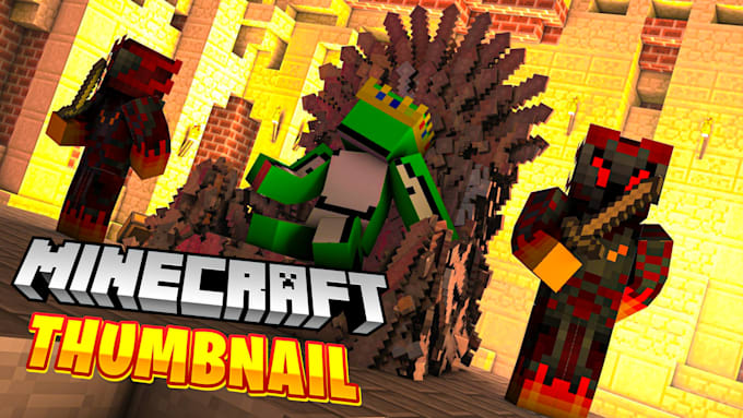 Make gaming thumbnail, minecraft thumbnail design for yt by Skno16 | Fiverr