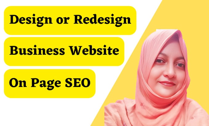 Design redesign responsive business website using wordpress, wix by Jaheda188 | Fiverr