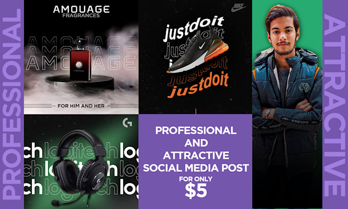 Create engaging social media post designs and advertisings by Moeez ...