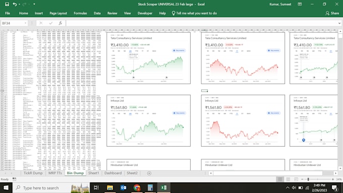 Make Dynamic Excel Dashboards Vba Macros Excel Webscraping And Webautomation By Ua342c00255d1