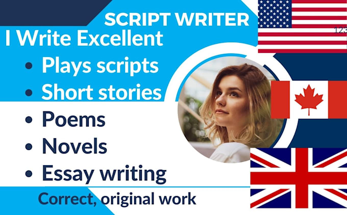 Write amazing short stories play scripts poems and novels by Ava_tutor | Fiverr