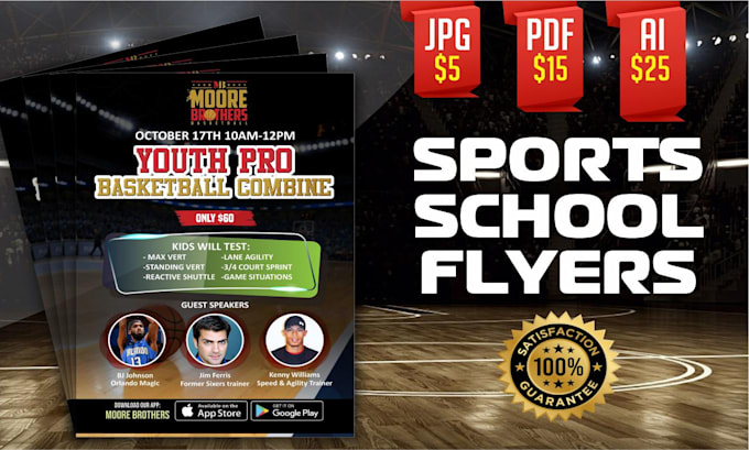 Create eye catching sports flyers professional designs for any game by ...
