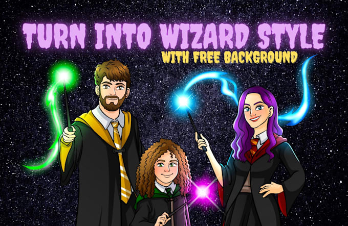 Turn into wizard style in 6 hours with free background by Aylabelaa ...