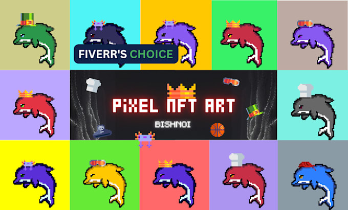 Create custom pixel nfts for you by Bishnoi_youtube | Fiverr
