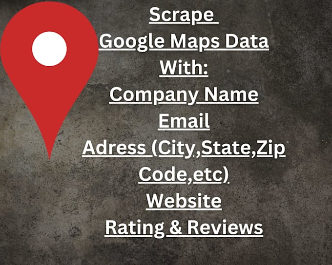 Scrap google map for buisness data with email by Furqan5111 | Fiverr