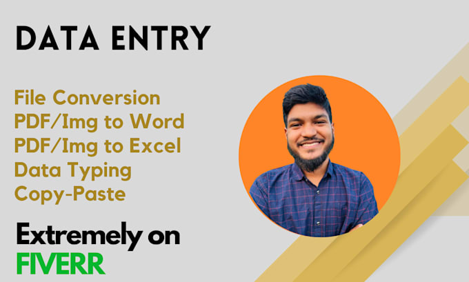 Do data typing, data conversion, copy paste, word excel job by Sadman ...