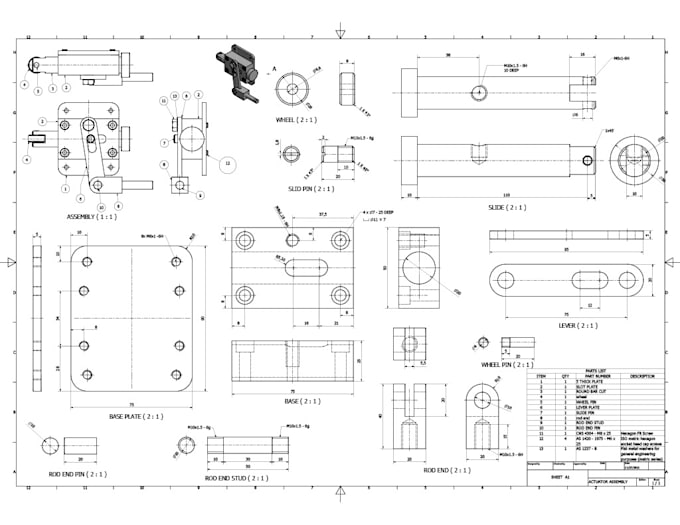 Design 3d 2d cad model for mechanical part design by Nomankhan851 | Fiverr