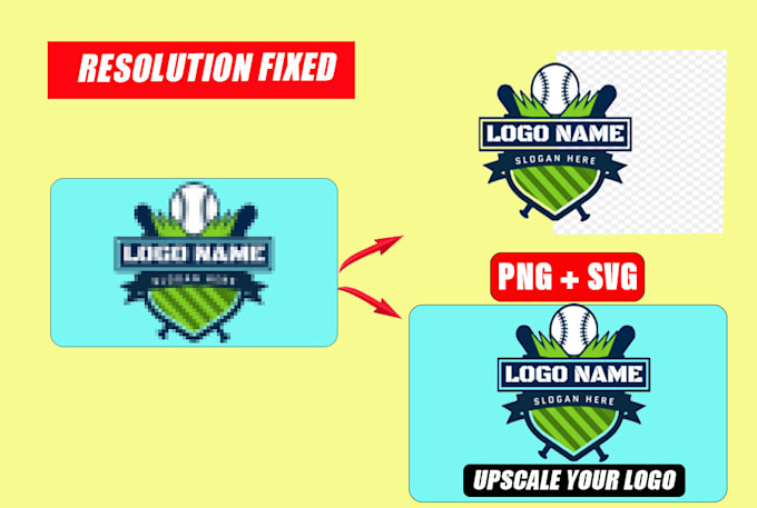 Convert upscale your logo to high resolution vector and sharpen vector ...