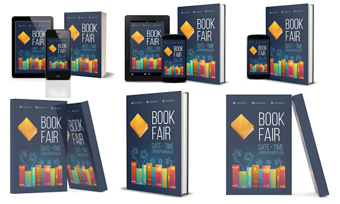 Do 3d and 2d book cover mockup, ebook cover mockup by Jananejnan | Fiverr