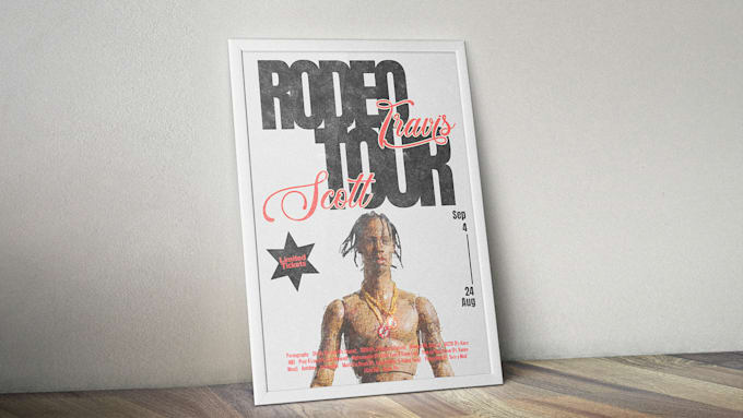 Travis scott concert events poster design by Theplaguelab | Fiverr