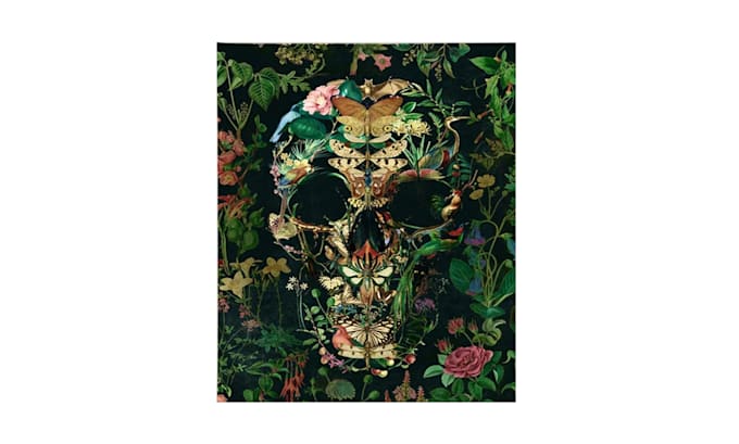 Make a boho skull art print by Zakaria_hop3 | Fiverr