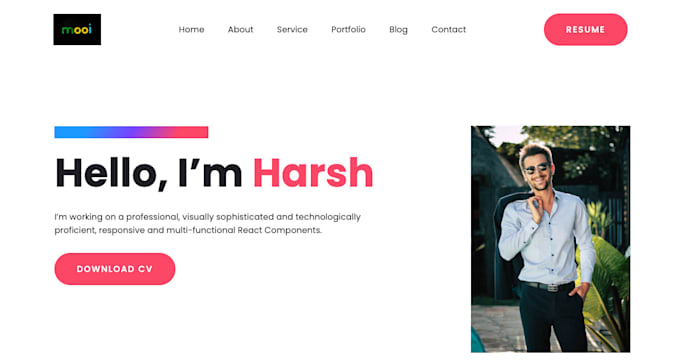 Do Front End Web Development In Html Css Bootstrap Javascript React By Developerharsh9 Fiverr