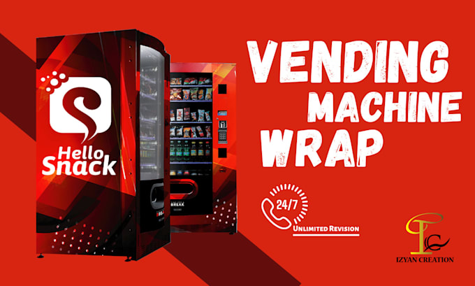 Create eye catching vending machine wrap design for your business by Izyan_creation | Fiverr