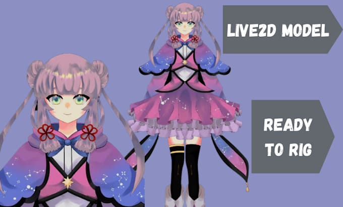 2d vtuber model rig vtuber model vrm l2d vrc live2d furry art vrchat avatar by Eddie_graphix ...