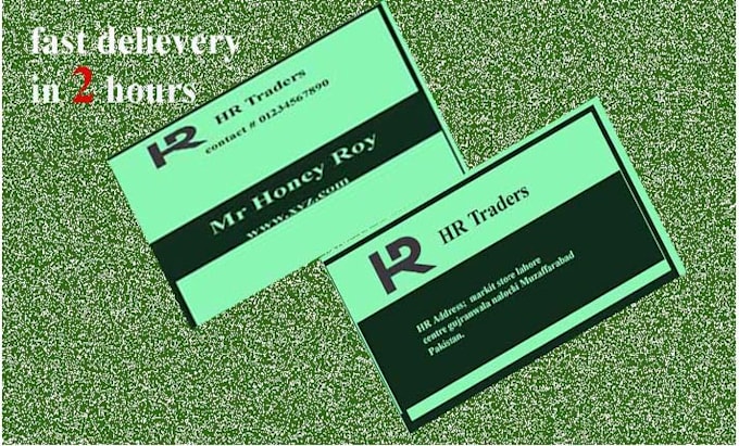 Design professional business cards in 2 hours by Rashidaawan | Fiverr