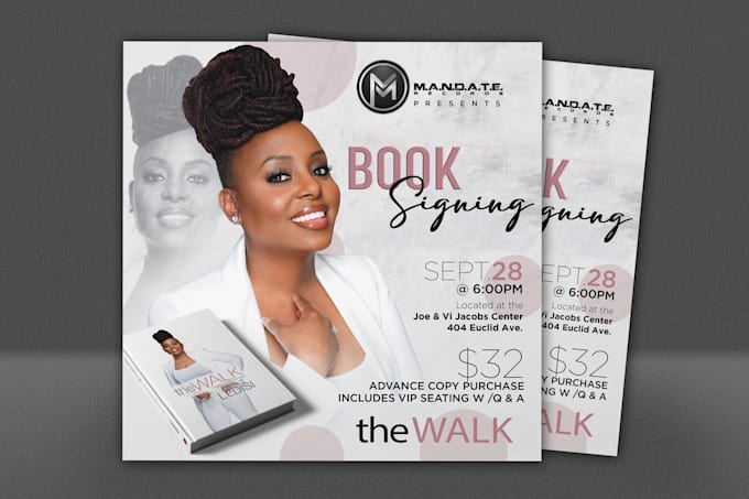 Design eye catching book launch and book signing flyers by Muneeba ...