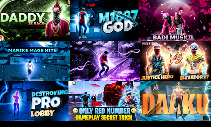 Design attractive and eye catching gaming thumbnail by Kourav_design ...