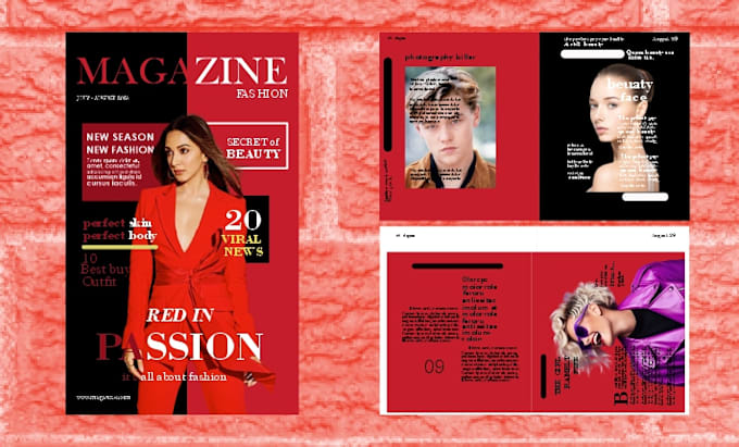 Design modern fashion magazine, magazine cover, layout, booklet by ...