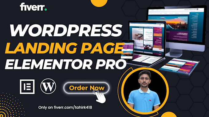 Design elementor wordpress landing page for your business by Tahirk418 | Fiverr