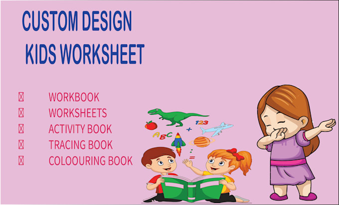 Design custom worksheets for kids by Ridahamid474 | Fiverr