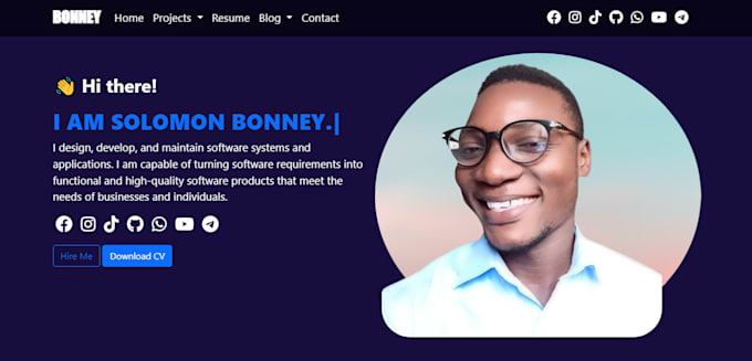 Build a portfolio website with html, css and javascript by ...
