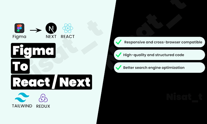 Convert figma to react js or next js with tailwind by Nisat_t | Fiverr