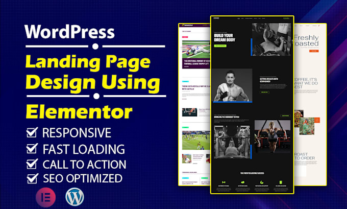 Create a wordpress landing page design using elementor or elementor pro by Masudul_islam_ | Fiverr
