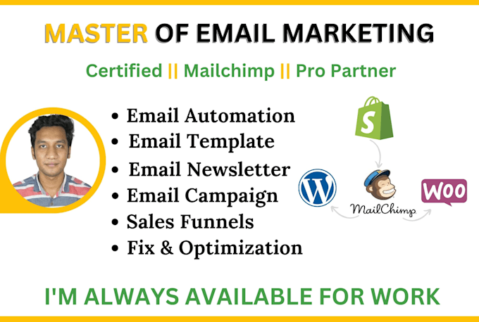 Build advanced mailchimp automation and manage email marketing campaign by Expert_mhasan | Fiverr