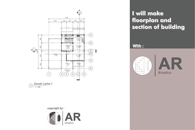 Create floor plan and section of building by Ar_studioss | Fiverr