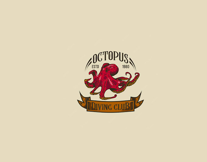Design high quality octopus club logo with my own creative thinking by ...