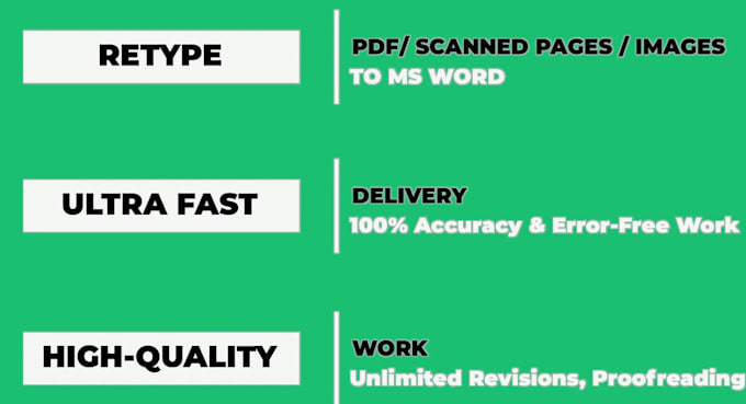 Do accurate extra fast typing job of 50 pages within 24 hours, your pro ...