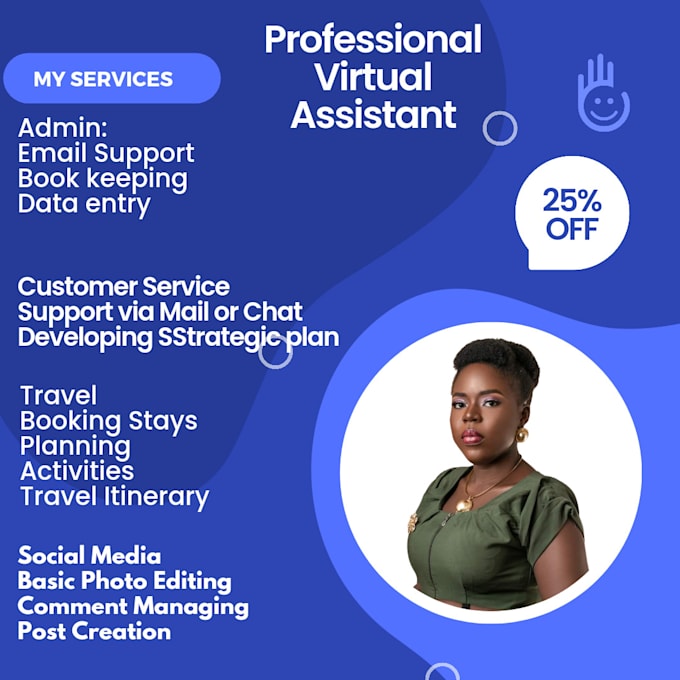 Be your professional virtual assistant by Atimeso | Fiverr