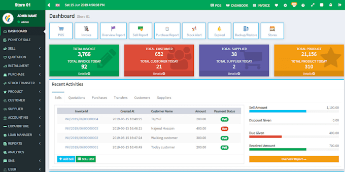 Create Erp Hrm Pos And Inventory Using Php Laravel By Nourinwehost