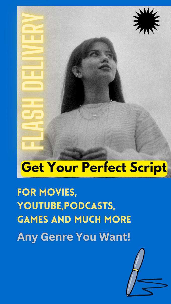 Write screenplay scripts for movies tv series and youtube by Maryam_1634 | Fiverr