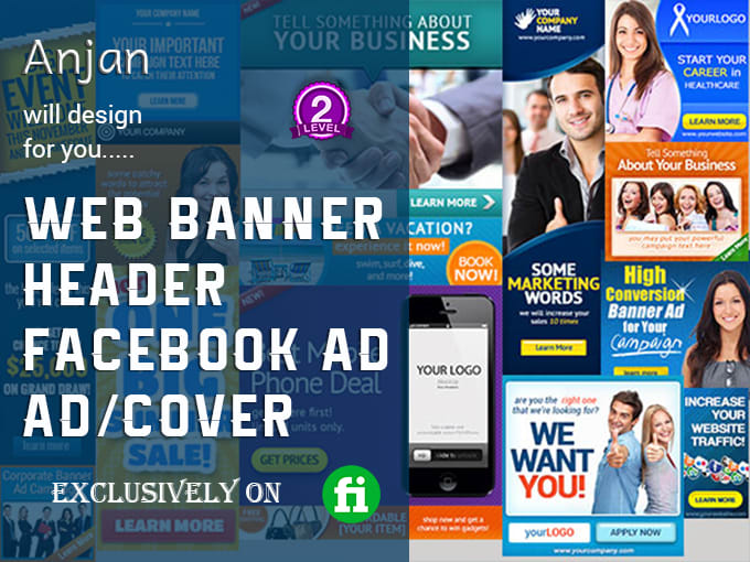 Design web banner, header, ad, cover in 12 hours by Anjanpaul | Fiverr