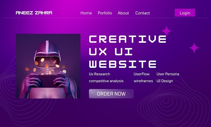 Design ui ux website creative web ui design in figma by Aneezzahra | Fiverr
