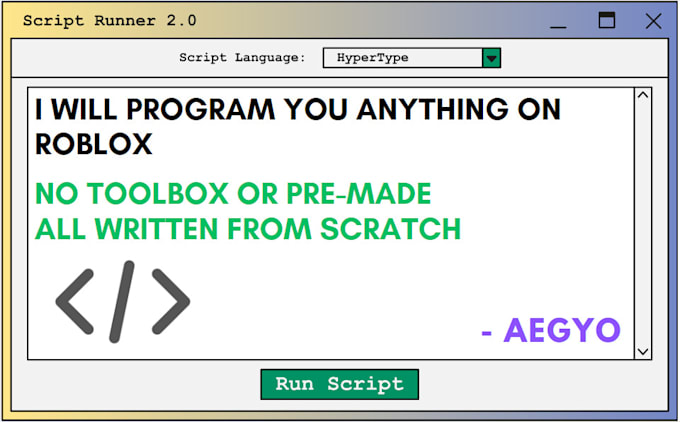 Program you anything on roblox by Aegyo_dev | Fiverr