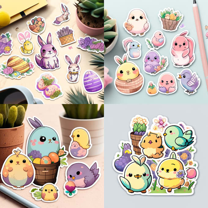 Create quality sticker product designs based on your needs by Ai ...