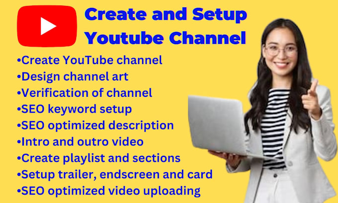 Create, setup youtube channel and manage new yt channels by Digital_maryam_ | Fiverr
