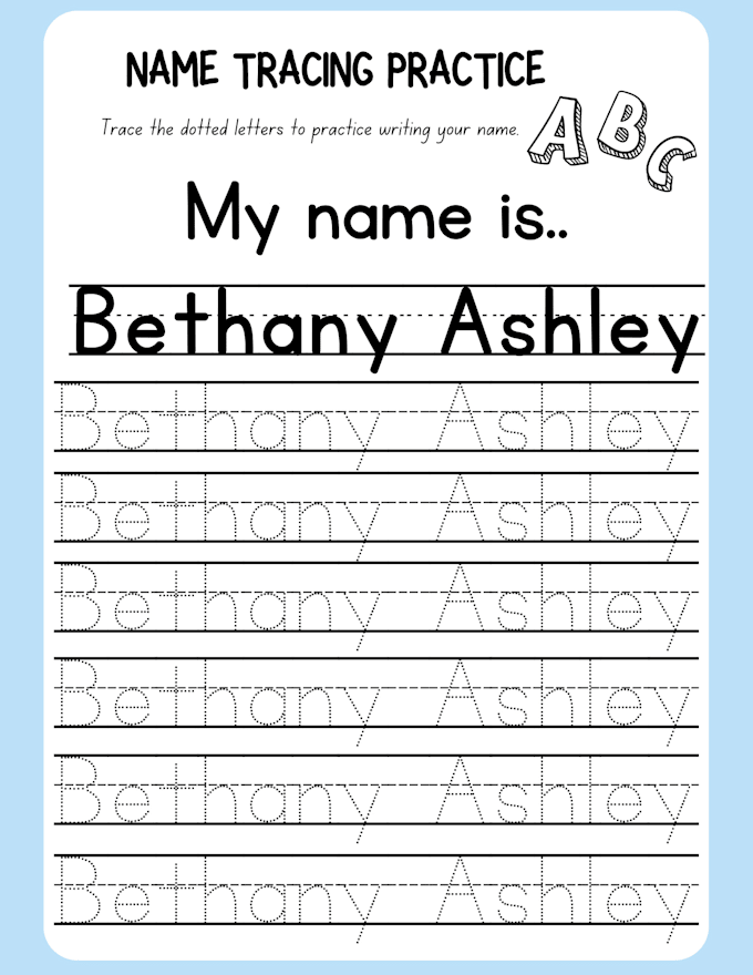 Create your child a custom worksheet by Moriahholland | Fiverr Create your child a custom worksheet by Moriahholland | Fiverr