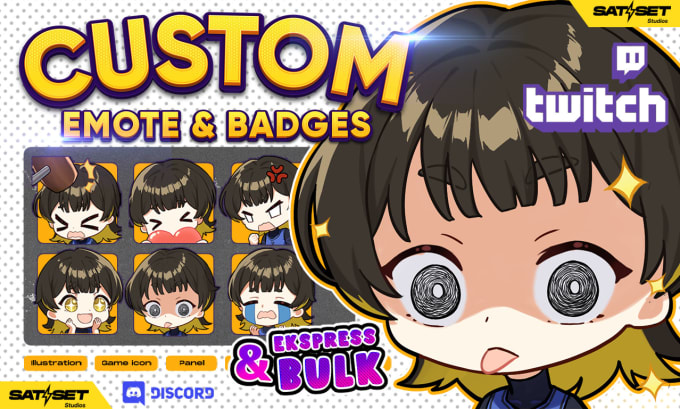 Create Cutes Emotes Sub Badges Quickly For Your Stream By Satset Std