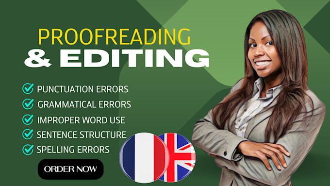Proofread, edit and rewrite your french and english text by ...