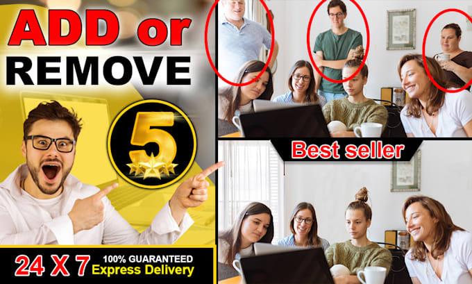 Add or remove people or objects by Adobecreation | Fiverr