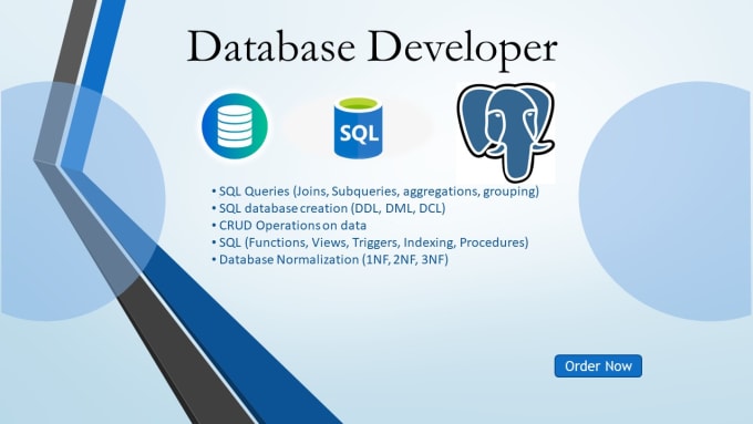 Do sql queries, postgresql and database design by Vimalyadav795 | Fiverr