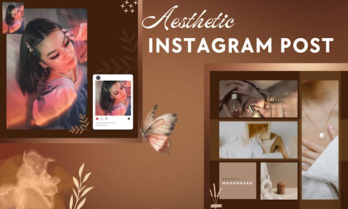 Create aesthetic instagram posts by Meenalgraphicss | Fiverr