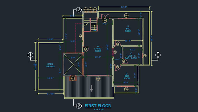 Draft architectural and civil working drawings auto cad 2d by Chala_r ...
