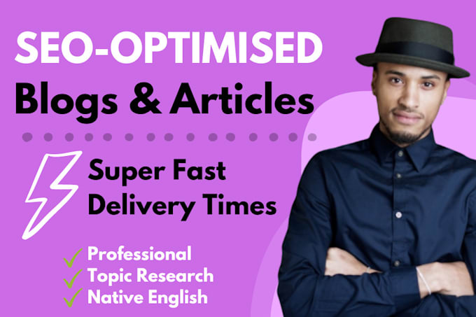 Write an engaging, seo optimised blog or article on your topic of ...