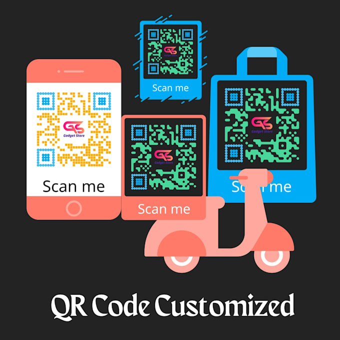 Design a custom qr code with your logo by Theidrissi | Fiverr