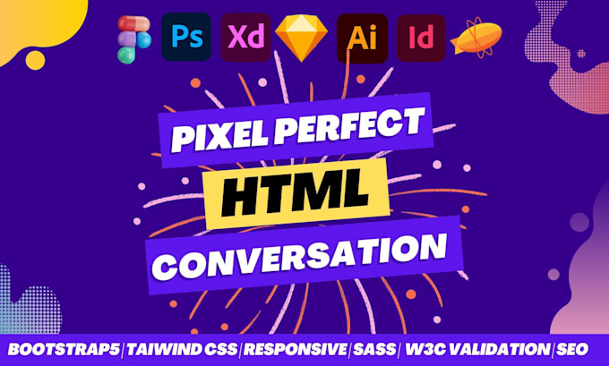 Convert Figma To Html Sketch Xd To Html Psd To Html Css Responsive Bootstrap By Techshadowit